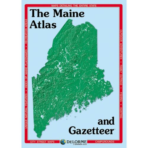 Delorme Maine ME Atlas & Gazetteer Map Newest Edition Topographic / Ro ...