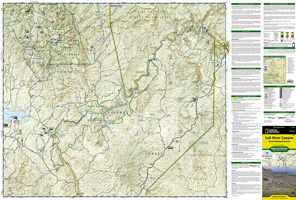 National Geographic Trails Illustrated AZ Salt River Canyon Trail Map ...