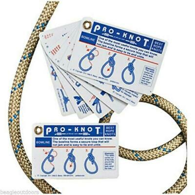 Pro-Knot Ultimate Outdoor Knot Tying Plastic Guide Cards Retail Campin ...