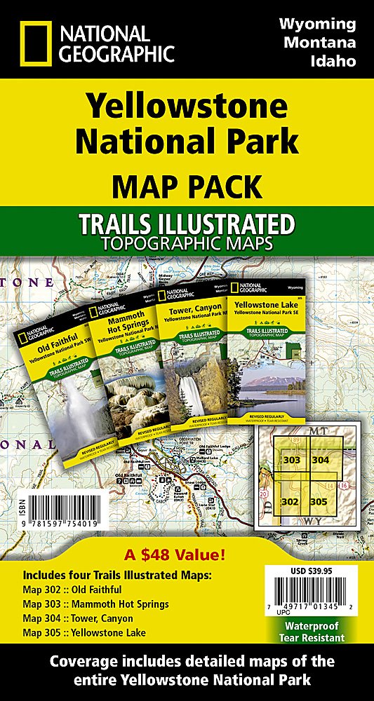 National Geographic Yellowstone Nat Park Map Bundle TI01020579B ...
